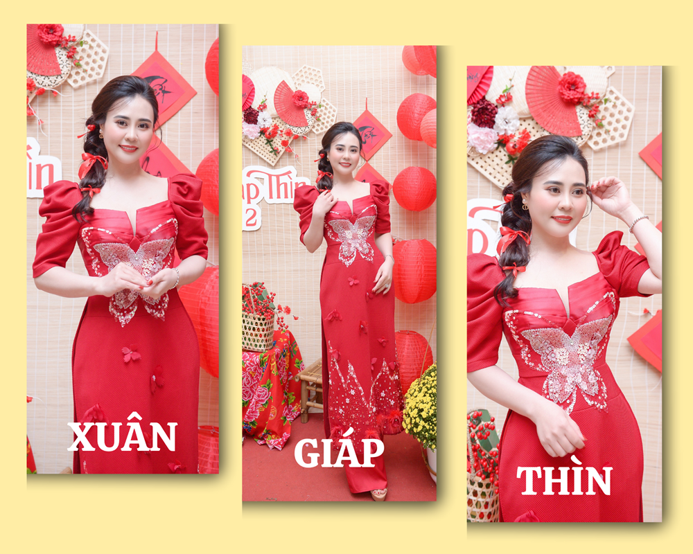 Hoa hậu Phan Kim Oanh rạng ngời trong sắc xuân Giáp Thìn 2024